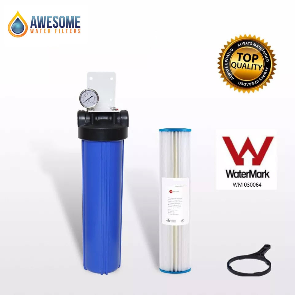 Single Whole House Water Filter System 20" x 4.5" – Removes Sediment ...